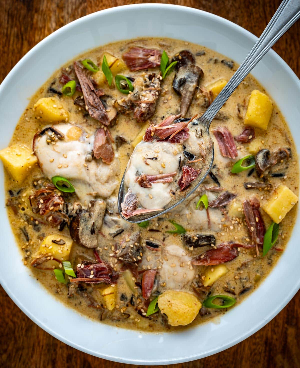 Easy Wild Turkey, Wild Rice & Oyster Soup Recipe